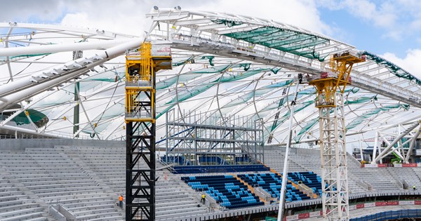 First Seats Installed at New Sydney Football Stadium | Roosters