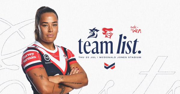 24 Hour Update: Round 1 NRLW Line Up vs Knights | Roosters