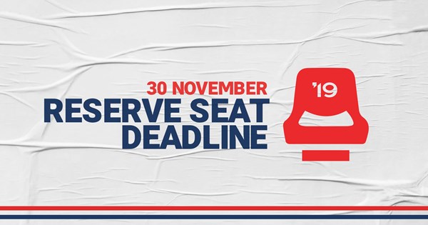 Reserve Seat Deadline Is THIS Friday | Roosters